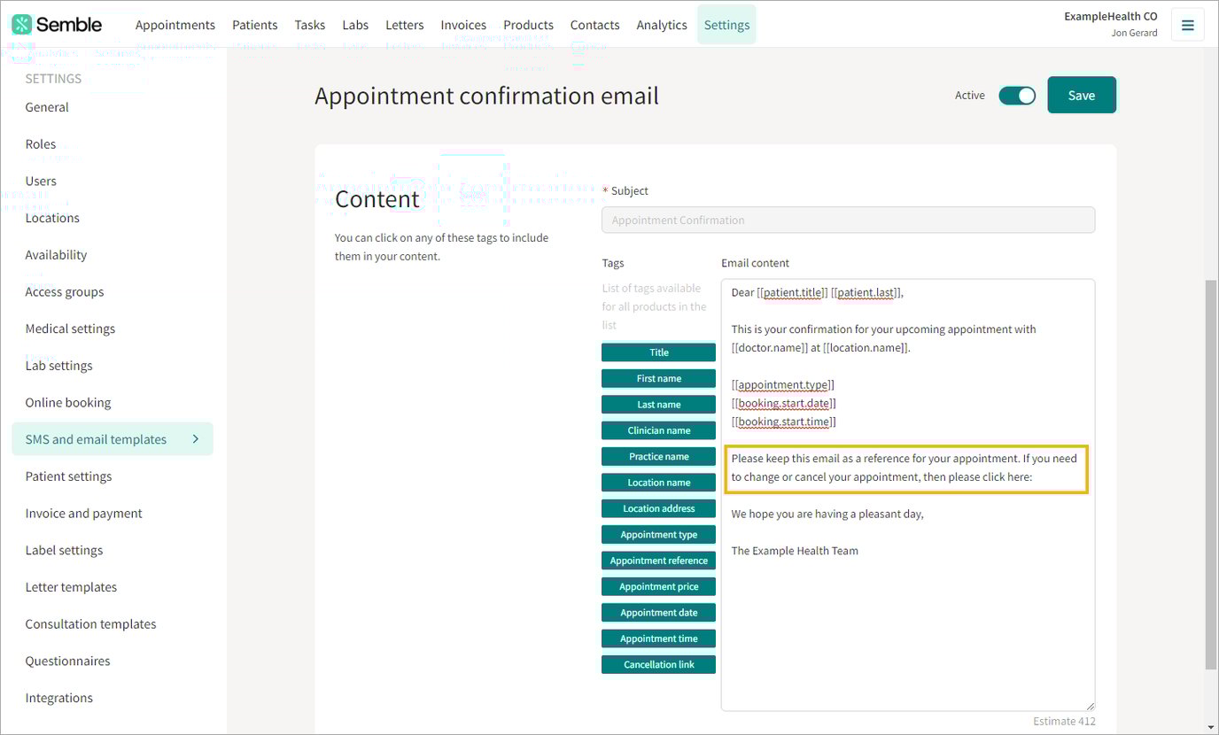Automated Appointment Reminder Messages