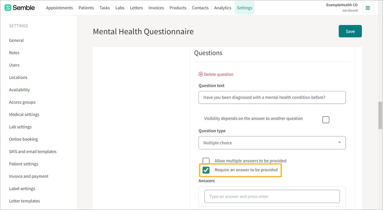 Overview of Patient Questionnaires
