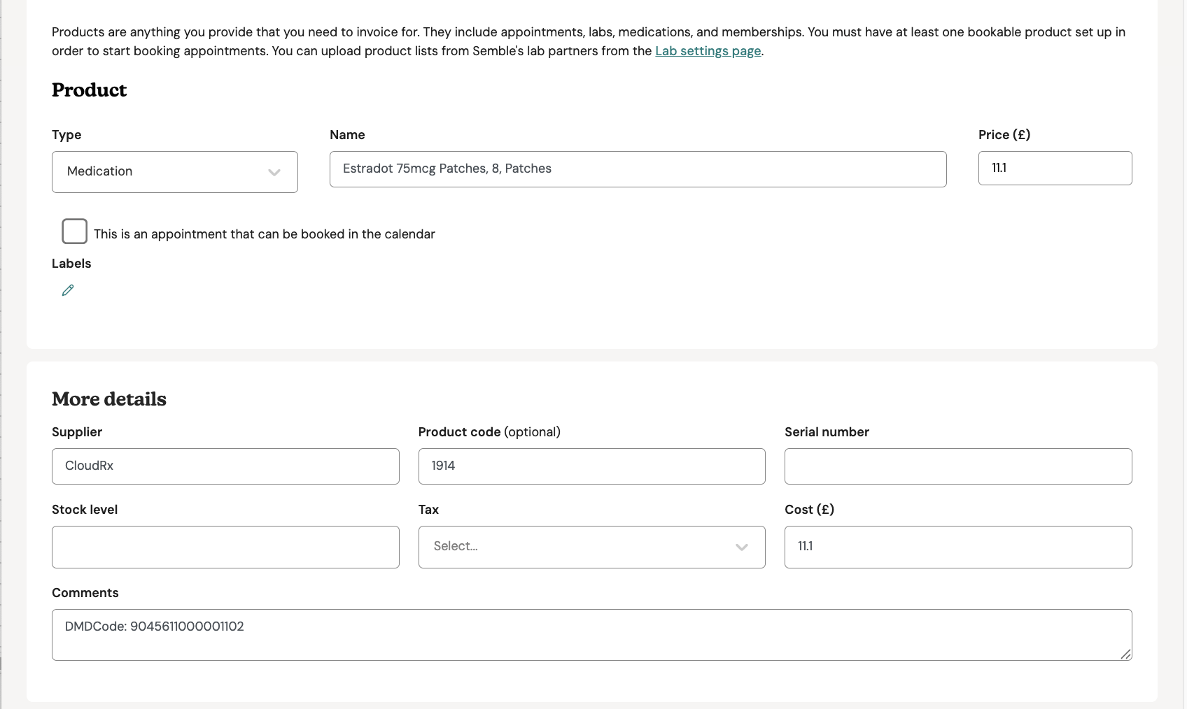 Create a Prescription