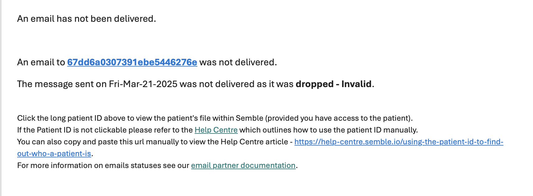 Using the patient ID to find out who a patient is