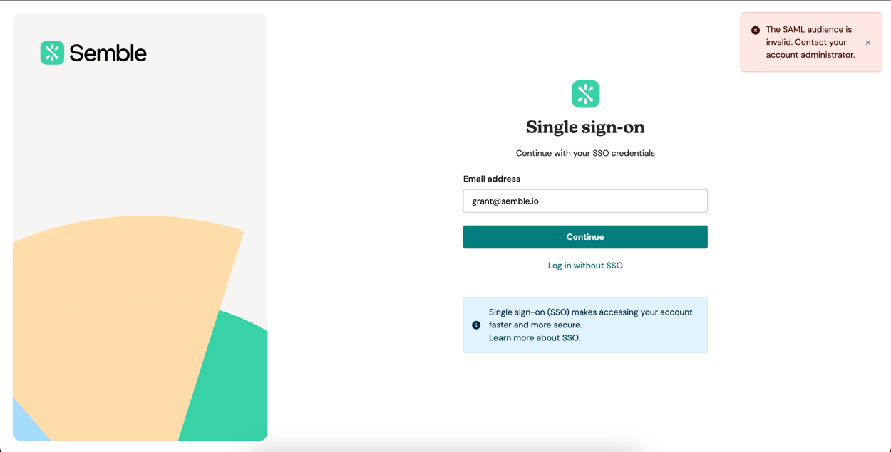 Login to Semble with SSO
