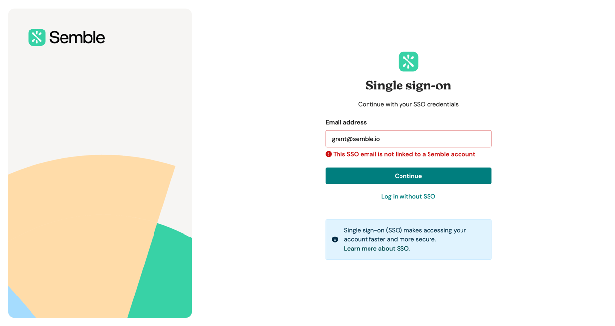 Login to Semble with SSO